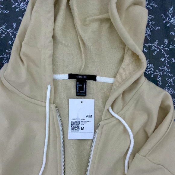 Forever 21 | Jackets & Coats | Forever 2 Cream Fleece Zipup Hoodie ...